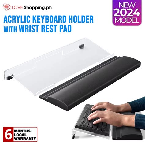 Upergo Acrylic Keyboard Holder With Wrist Rest Pad Ergonomic Keyboard Stand Bg 9j Shopee