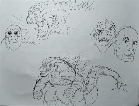 Evolved Godzilla Sketches Fandom