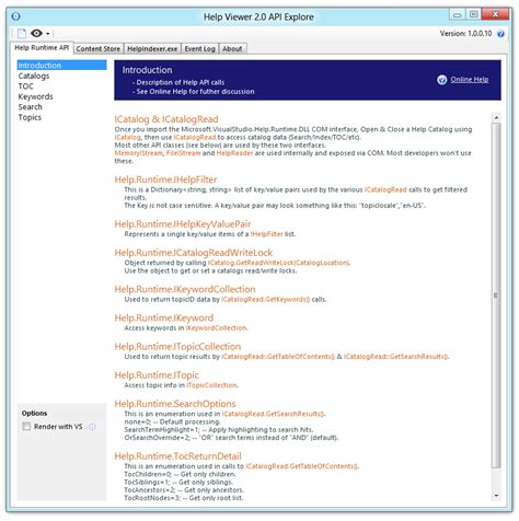 Help Viewer 2 0 Code Examples Visual Studio Marketplace