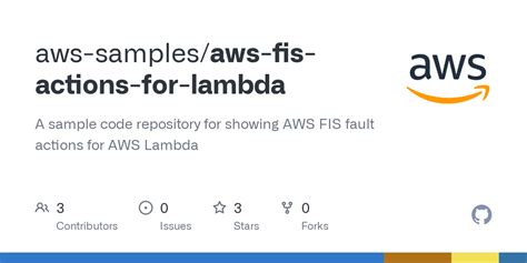 Github Aws Samplesaws Fis Actions For Lambda A Sample Code Repository For Showing Aws Fis