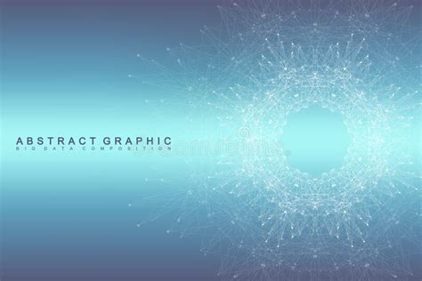 Graphic Abstract Background Communication Big Data Visualization Connected Lines With Dots