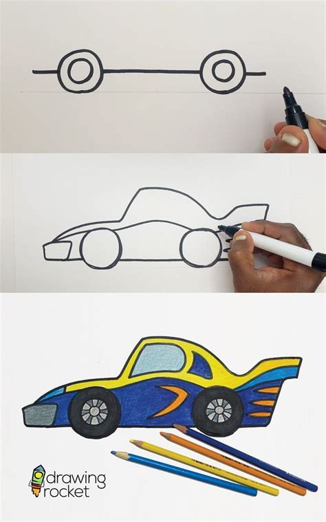 How To Draw A Race Car Easy How To Draw F1 Car Sports Cars Step By