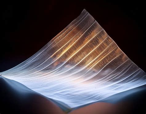 A Single Sheet Of Translucent Paper Illuminated From Behind Creating A Glowing Effect And