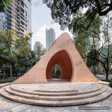 Ai创作图创意休闲亭 高档小区入口广场 小区公园建筑艺术 社区小品公园雕塑 徐家汇光启公园 城市居民小区雕塑 圆形景亭 树池造型 铝板景亭 仿生建筑亭子 社区入口雕塑 高档小区入口景观 异形