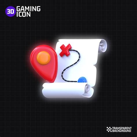 Premium Psd 3d Rendering Maps Gaming Icon