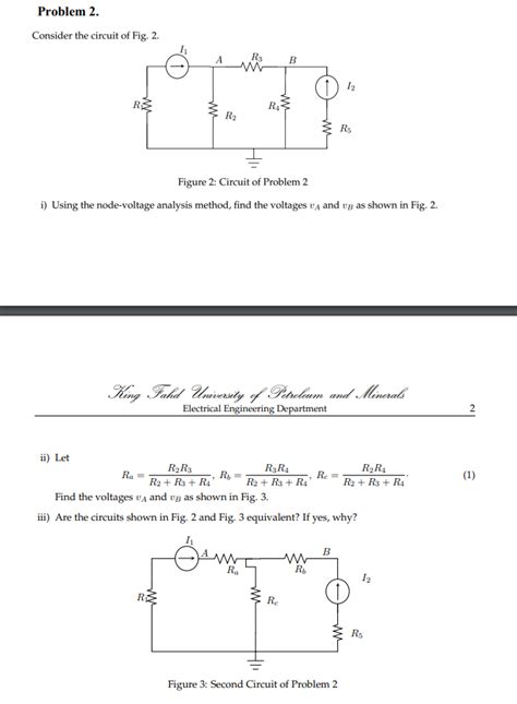 Solved Problem 2 Consider The Circuit Of Fig 2 A R3 B 12 Chegg Com