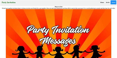 Party Invitation Html And Css Assignment Help