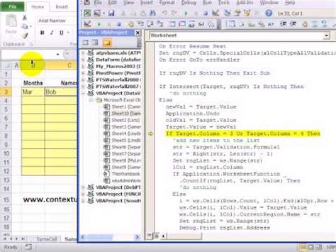 Data Validation Multiple Selection Add Sort YouTube