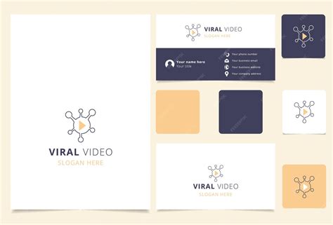 Premium Vector Viral Video Logo Design With Editable Slogan Branding Book