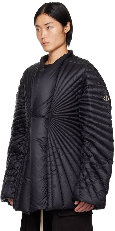 Rick Owens Black Moncler Edition Radiance Down Jacket Rick Owens