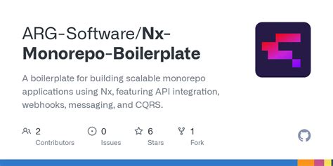 Github Arg Softwarenx Monorepo Boilerplate A Boilerplate For