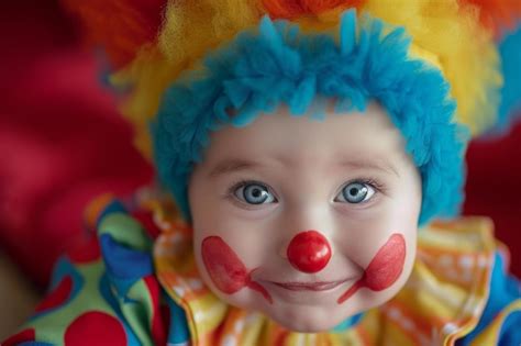 Disfraz De Payaso Bebé Caprichoso Generar Ai Imagen Premium Generada