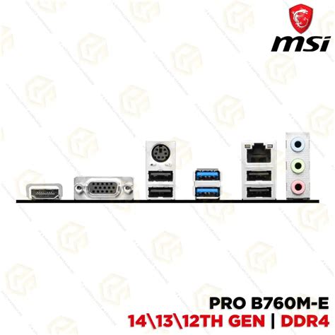 Msi Pro B760m E Ddr4 Motherboard For 1213and14th Gen