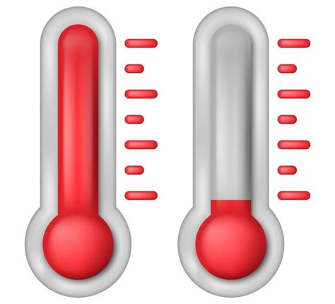 Premium Vector Temperature Symbol Set Thermometer Showing The