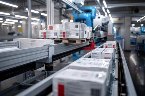 Automated Packaging Line Efficiency In Product Premium Ai Generated Image
