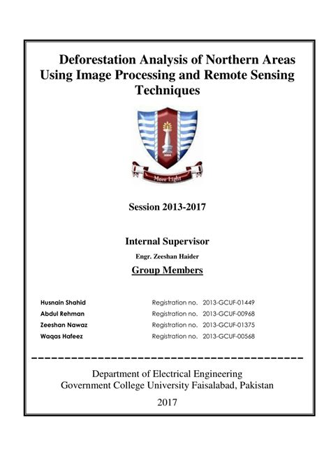 Pdf Deforestation Analysis Of Northern Areas Using Image Processing And Remote Sensing Techniques