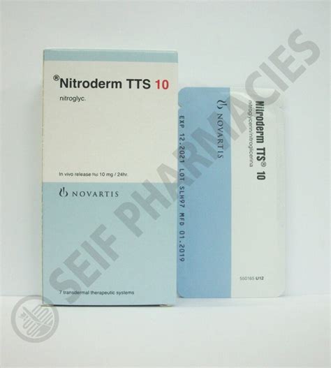 Nitroderm Tts 10 7 Patches Seif Pharmacies
