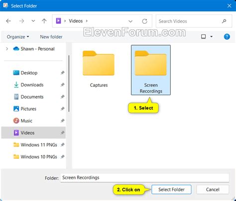 Change Default Folder to Save Screen Recordings by Snipping Tool app in Windows 11 | Windows 11 ...