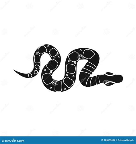 Isolated Object Of Serpent And Viper Logo Graphic Of Serpent And Crawling Stock Symbol For Web