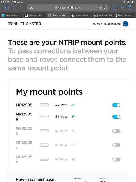 Emlid Caster Base Mount Point Offline Getting Started Emlid Community Forum