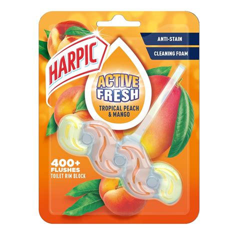 Harpic Active Fresh Tropical Peach And Mango Toilet Blocks 35g Amazon