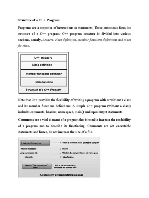 Structure Of A C Program Function Download Free Pdf C Inputoutput