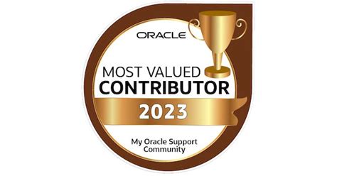 Most Valued Contributor My Oracle Support Community 2023 Was Issued By Arsalan