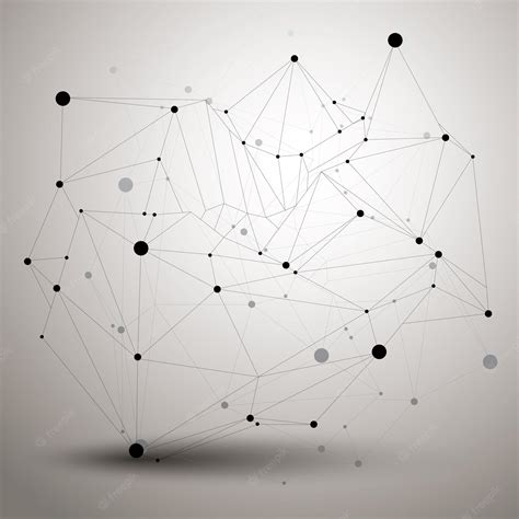 Premium Vector Complicated Abstract Grayscale 3d Shape Vector Digital Lattice Object