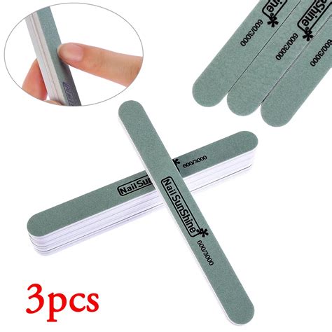 6003000 그릿 샌딩 세척 가능한 매니큐어 도구 네일 파일 그린 스트레이트 엣지 스틱 버퍼 네일 아트 살롱 연마 도구 1 개 3 개네일파일and버프