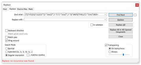 Csv Regex Notepad Search And Replace Losing Lines Stack Overflow