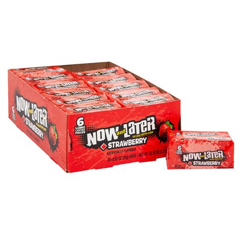 Now And Later Strawberry 0 93 Oz Nassau Candy