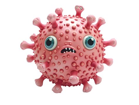 Pink Smallpox Virus 3d Character 44308472 Png