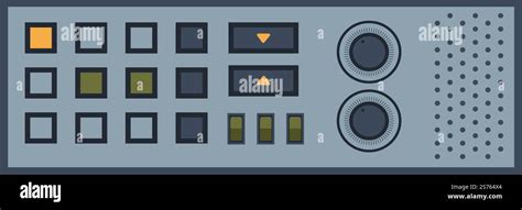 Control System With Knobs Isolated Panel With Buttons Equipment Or Appliances Electric And