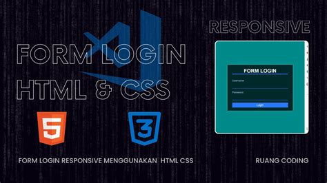 Cara Membuat Form Login Dengan Html Dan Css Youtube