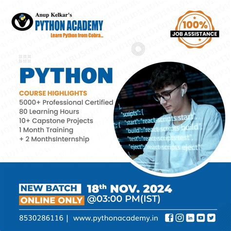 Python Academy On Linkedin Pythononlinebatch Freedemo Learnpython