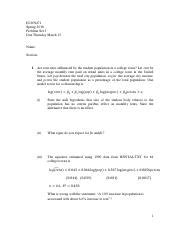 Econ471 Ps3 Spring18 Pdf ECON471 Spring 2018 Problem Set 3 Due Thursday March 15 Name Section