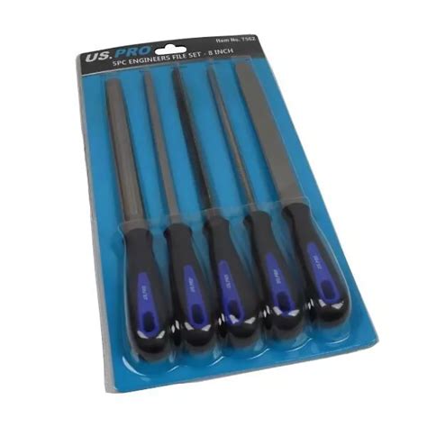 Us Pro Tools 8 5pc Engineers File Set Square Flat Half Round Round