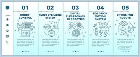 premium vector robotics courses onboarding mobile web pages vector