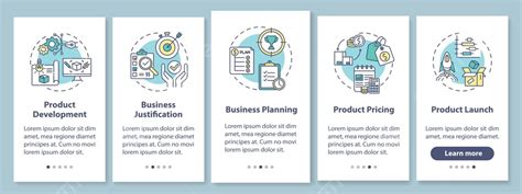 mobile app page screen showcasing product development onboarding