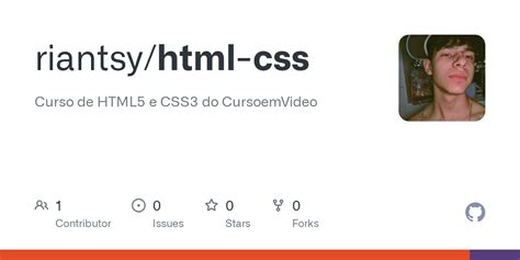 Github Riantsy Html Css Curso De Html E Css Do Cursoemvideo