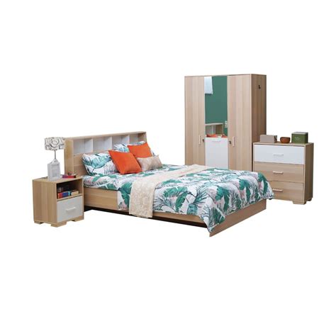 Jual Selma Cm Jovi Set Kamar Tidur Pro Cokelat Oak Terbaru Ruparupa