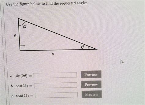 Solved Use The Figure Below To Find The Requested Angles A Chegg