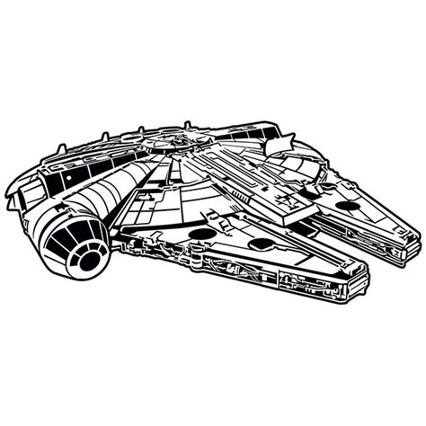 Wall Decal Millennium Falcon Star Wars Drawings