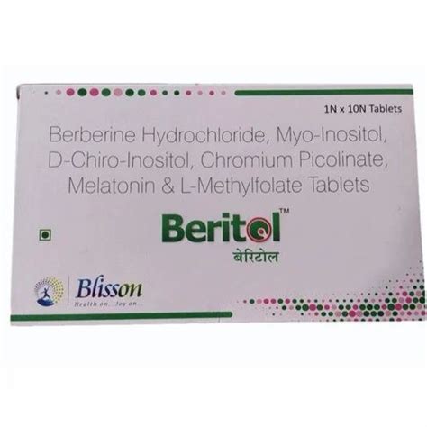 Beritol Berberine Hydrochloride Myo Inositol D Chiro Inositol Melatonin