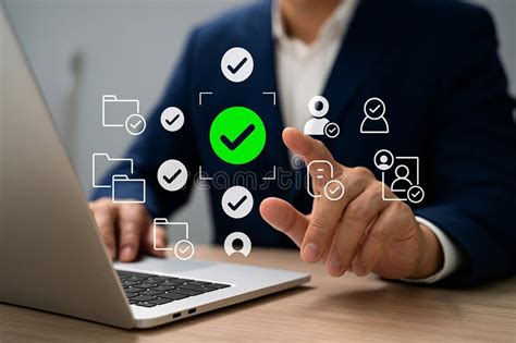 Digital Approval Workflow And User Verification Interface System Stock