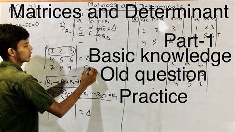 Matrices And Determinants Youtube