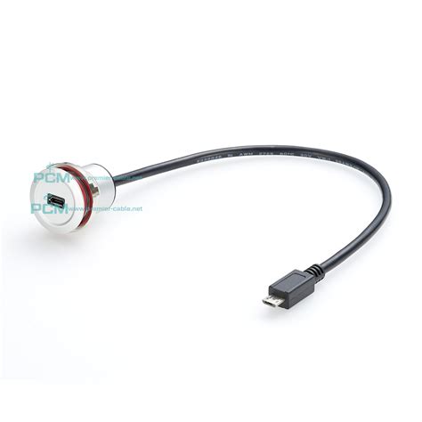 Metal Micro USB Round Panel Mount Extension Cable China Panel Mount USB Cable And Micro B