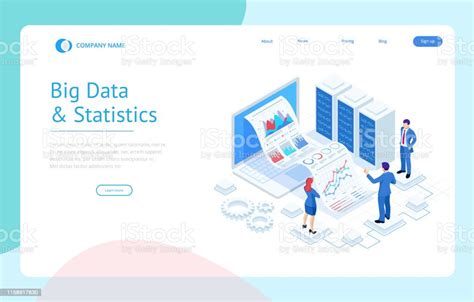 Isometric Expert Team For Data Analysis Business Statistic Management