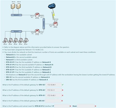 Solved SRV SRV Network A RTR IP RTR IP Chegg Com