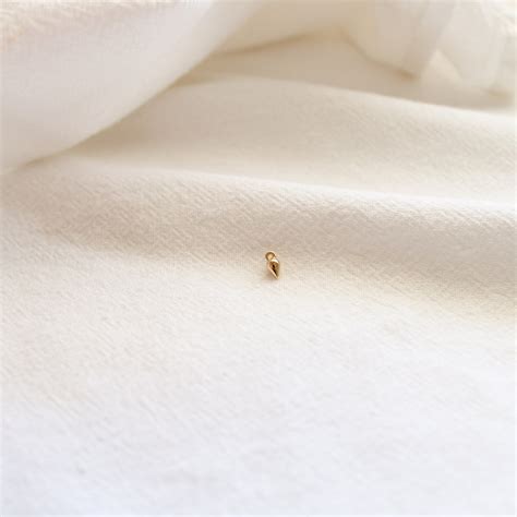 Tiny 14k Solid Gold Teardrop Component Solid Gold Pear Drops Solid